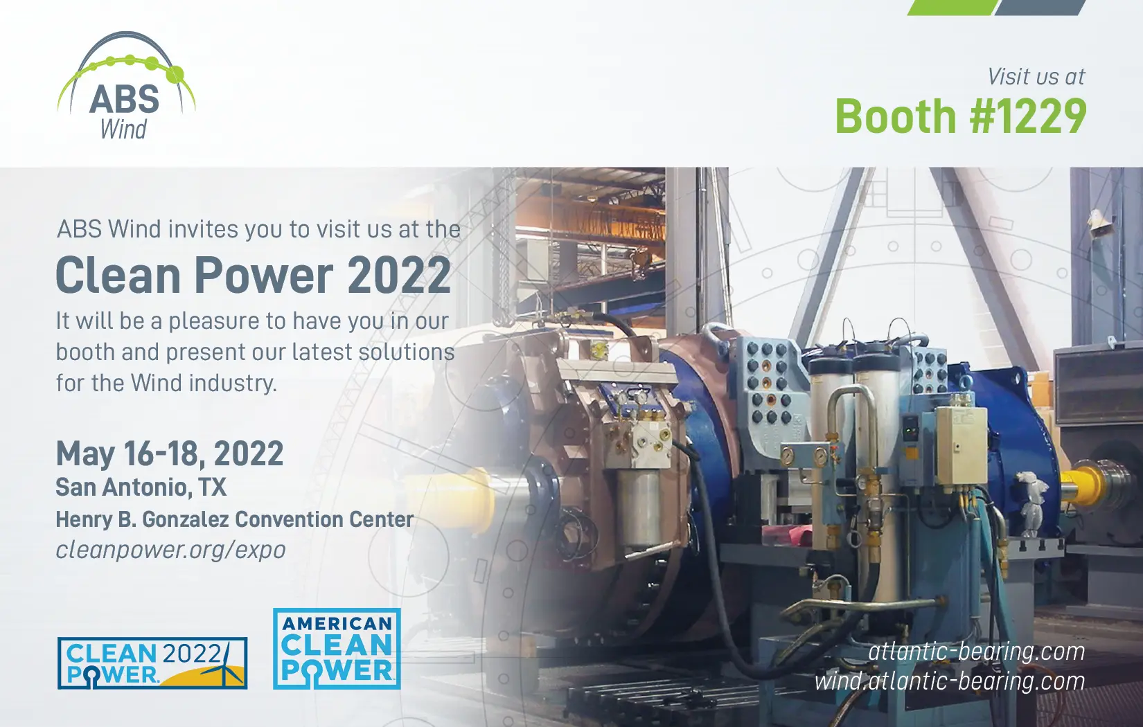 ABS Wind is participating in CLEAN POWER 2022 - Custom Gears and ...