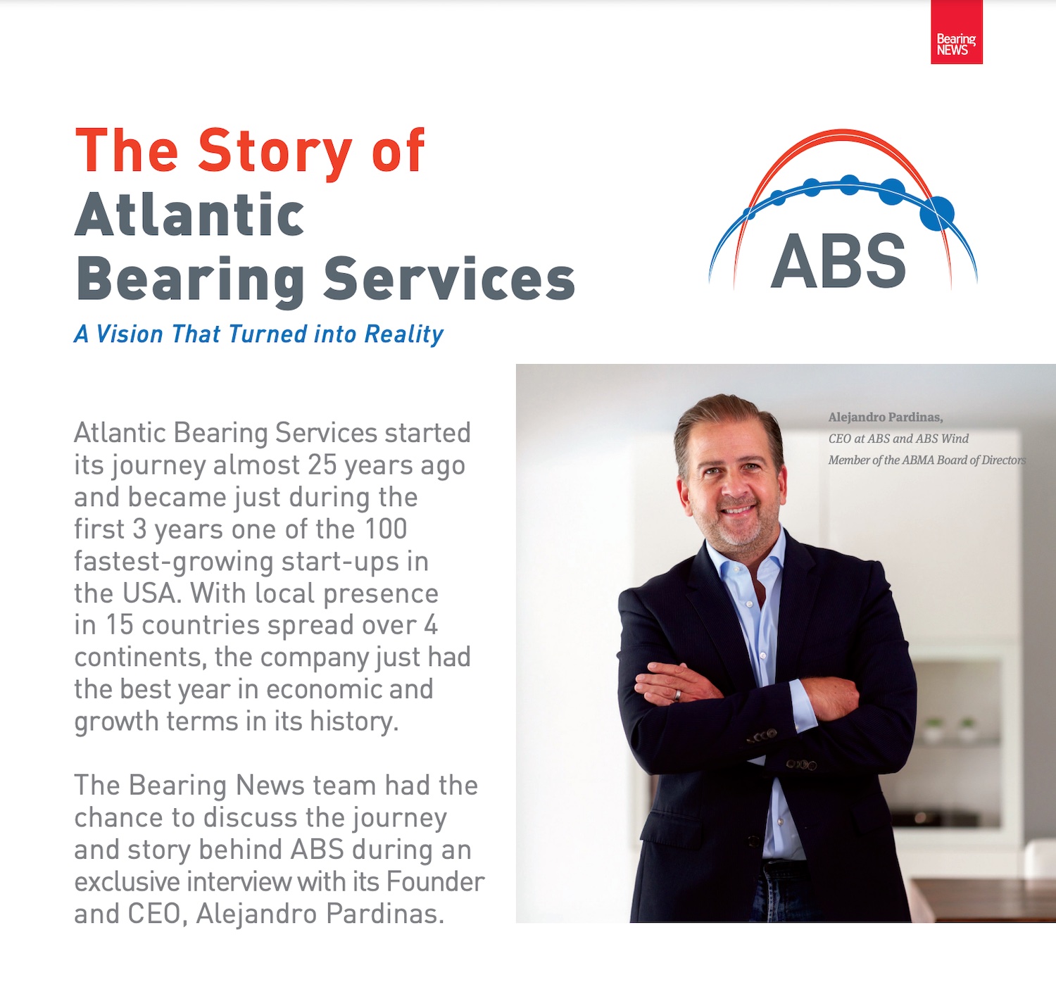 Bearing News interviews Alejandro Pardiñas, CEO of ABS Atlantic Bearing ...